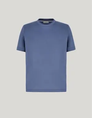 Canali Dusty T-shirt In Filoscozia Cotton - Blue