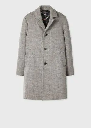 Paul Smith Tumbled Herringbone Wool-blend Overcoat
