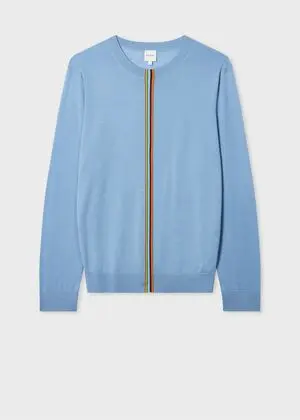 Paul Smith Striped Merino Wool Sweater - Blue