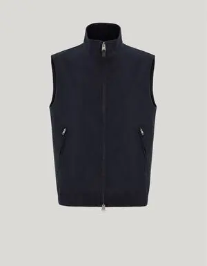 Canali Technical Fabric Mandarin Collar Vest