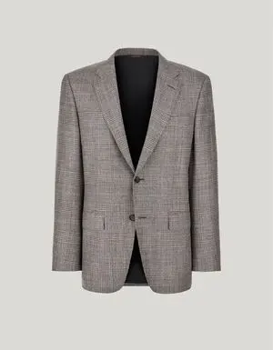 Canali Wool, Silk, And Cashmere Single-breasted Jacket - Grey