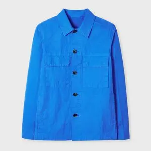 Paul Smith Cobalt Cotton-linen Overshirt