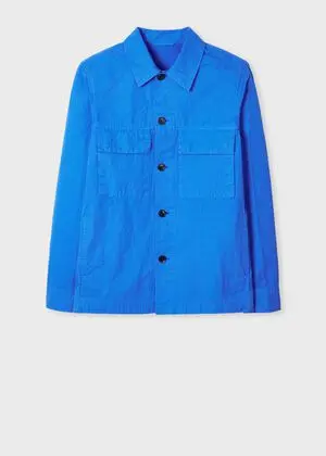 Paul Smith Cobalt Cotton-linen Overshirt