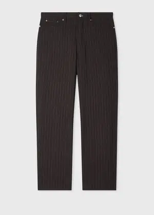 Paul Smith Pinstripe Wool Five-pocket Trousers