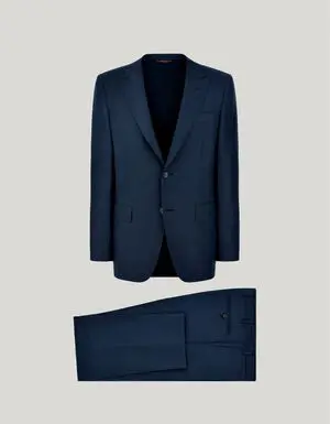 Canali Teal Pure Wool Suit - Green