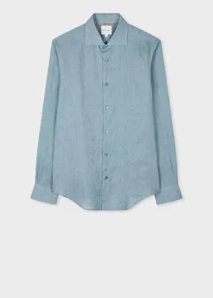 Men's Blue Linen Shirts