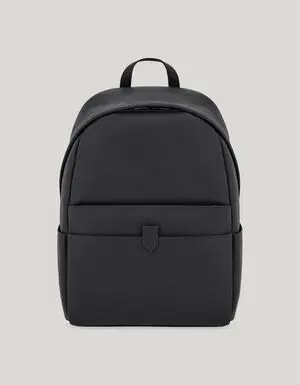 Canali Hammered Calfskin Backpack - Black