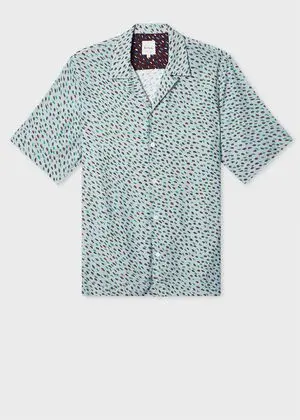 Paul Smith Light 'screen Dance' Print Short-sleeve Shirt