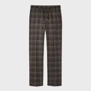 Paul Smith Check Silk-wool Drawstring Trousers