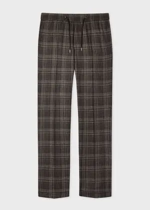 Paul Smith Check Silk-wool Drawstring Trousers