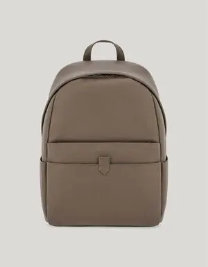 Canali Hammered Calfskin Backpack - Brown