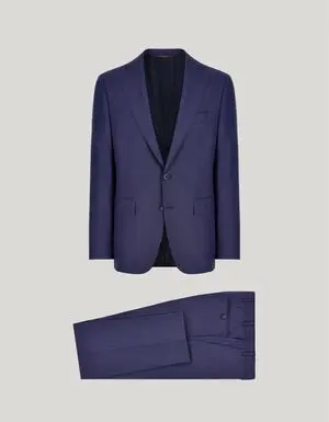 Canali Modern Cut Pure 160's Wool Suit - Blue