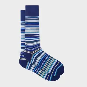 Paul Smith Signature Stripe Socks - Blue