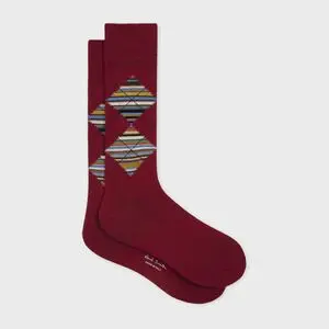Paul Smith Argyle Socks - Red