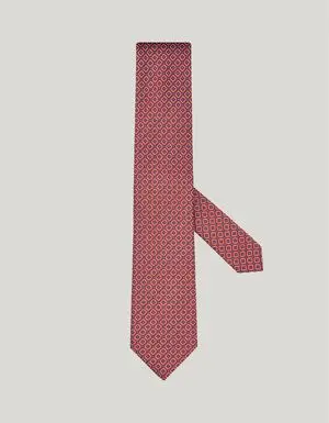 Canali Patterned Silk Neck Tie