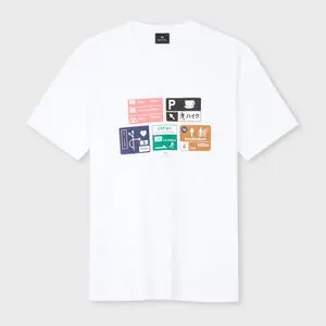 Paul Smith Road Signs' Print T-shirt - White