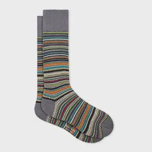PAUL SMITH Signature Stripe Cotton-Blend Pique Socks