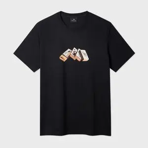 Men's Black Printed T-Shirts