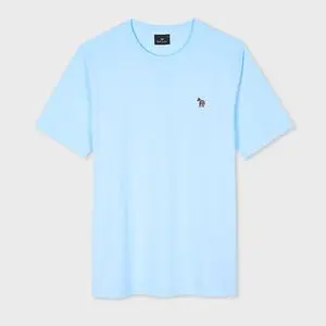 Paul Smith Pale Organic Cotton Zebra Logo T-shirt - Blue