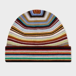 Paul Smith Signature Stripe Merino Wool Beanie - Multicolour