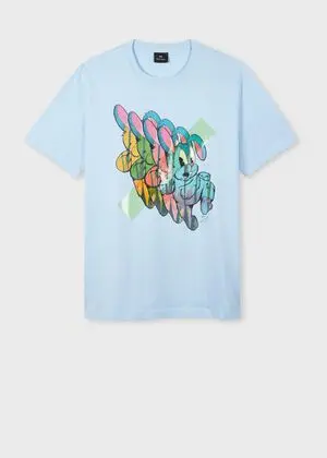 Paul Smith Light 'bunny Repeat' Print T-shirt