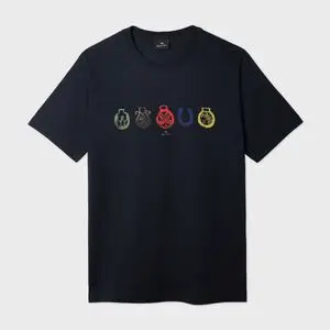 Paul Smith Navy 'lucky Charm' Print T-shirt - Blue