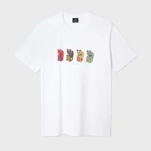 Paul Smith Lucky Cats' Print T-shirt - White