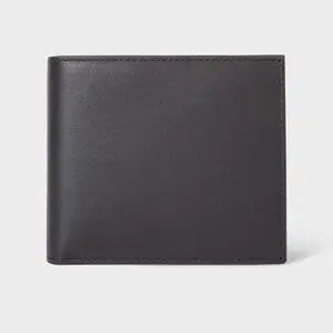 Paul Smith Leather Leather Monogrammed Billfold Wallet - Black