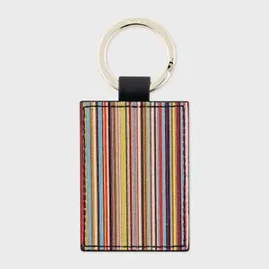 Paul Smith Signature Stripe Keyring - Black