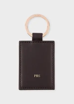 Paul Smith Calf Leather Keyring - Black