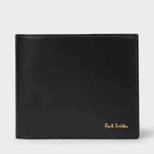 Paul Smith Leather 'signature Stripe' Interior Billfold Wallet - Black