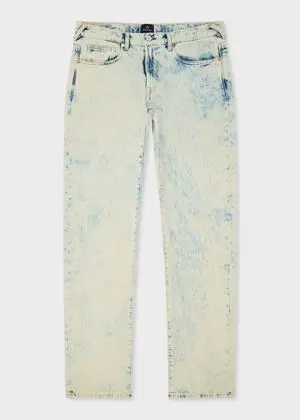 Paul Smith Relaxed Tapered-fit Bleach-wash Jeans - White