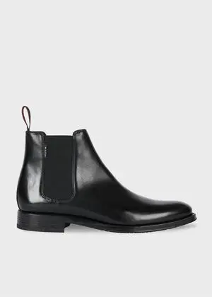 Paul Smith Leather 'augustus' Boots - Black