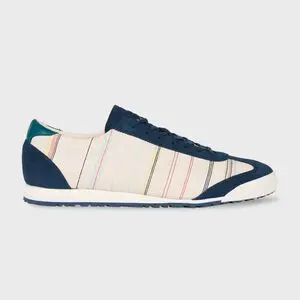Paul Smith Embroidered Stripe 'Mestre' Sneakers - Blue