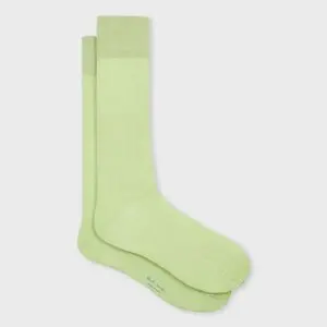 Paul Smith Light Ribbed Cotton Socks - Green