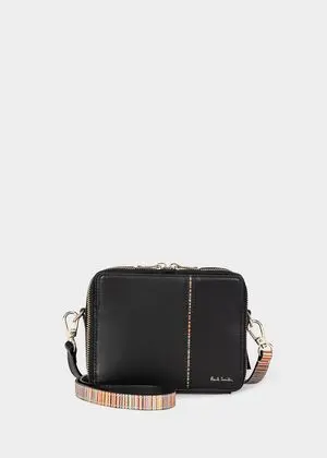 Paul Smith Leather Camera Bag With Signature Stripe