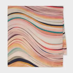 Paul Smith Dusky Swirl' Silk Square Scarf - Multicolour