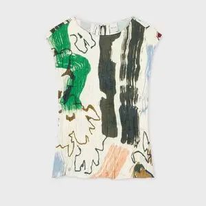 Paul Smith Painterly Pleated Top