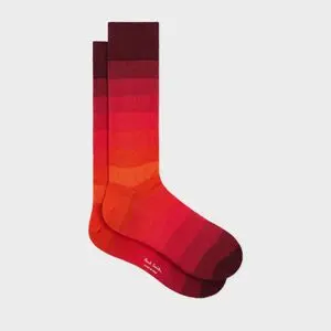 Paul Smith Cotton-blend Ombre Stripe Socks - Red