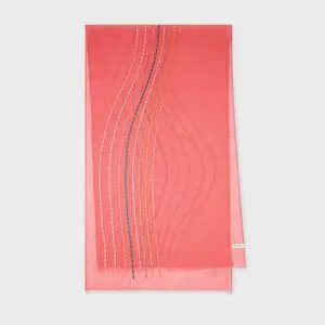 Paul Smith Merino Wool 'swirl' Scarf - Pink