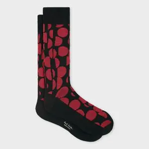 Paul Smith Polka Dot Patterned Socks - Black