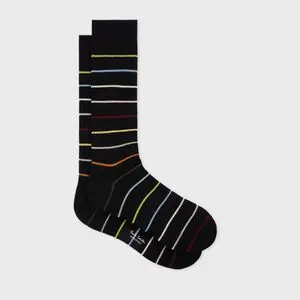 Paul Smith Cotton-blend Signature Stripe Socks - Black