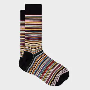 Paul Smith Signature Stripe Silk-blend Socks - Multicolour