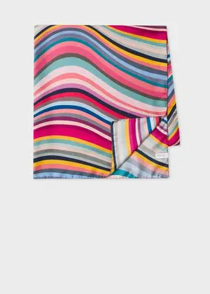 Paul Smith Swirl' Silk Square Scarf - Multicolour