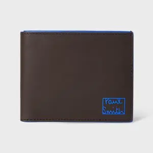 Paul Smith Leather 'contrast Logo' Compact Billfold Wallet - Brown