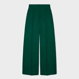 Paul Smith Pine Wool Wide-leg Trousers