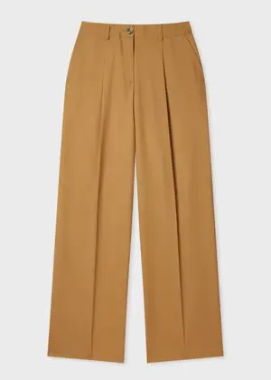 Paul Smith Wool Hopsack Wide-leg Trousers