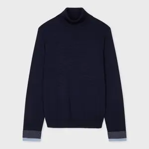 Paul Smith Wool Knitted Roll Neck Sweater - Blue