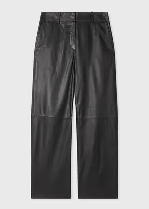 Paul Smith Leather Straight-leg Trousers