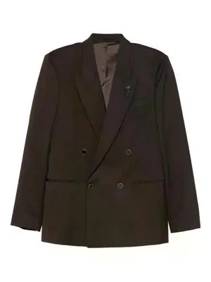 LARDINI Double-breasted Jacket - Brown